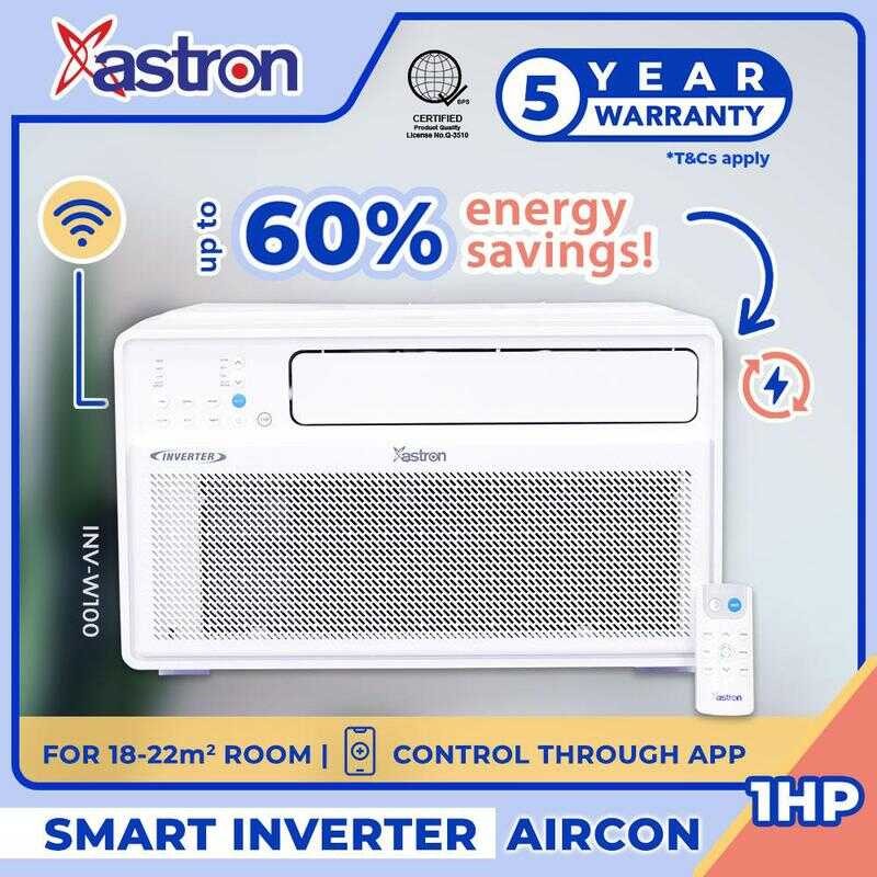 Astron Inv-W100 1Hp Smart Inverter Window-Type Aircon | Shopee Philippines