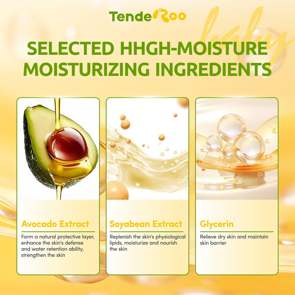 [Bundle] Tenderoo Baby Shampoo Body Wash Lotion Facial Cream Gentle ...