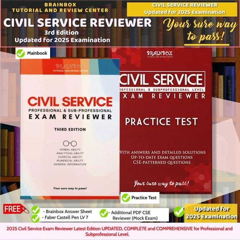 Brainbox Civil Service Exam Reviewer (Mainbook And Practice Test ...
