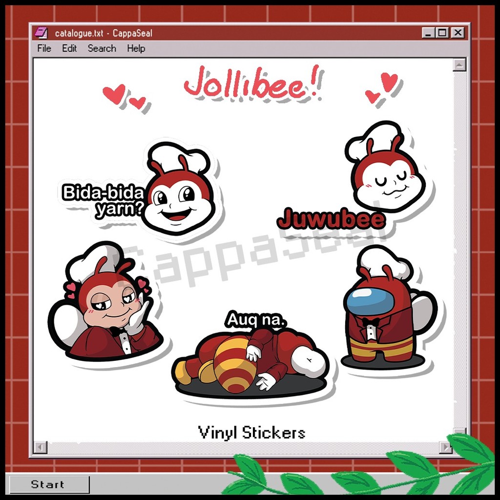 Jollibee || Matte Vinyl Waterproof Individual Stickers ☻ | Shopee ...