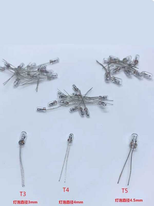 12V 24V Car Instrument T3 T4 T4.5 with Wire Long Foot Bulb Indicator ...