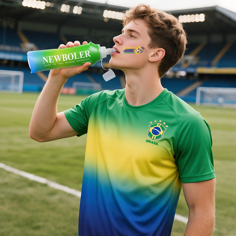 NEWBOLER 150ml 250ml 500ml Gradient Color Soft Flask TPU Silicone ...