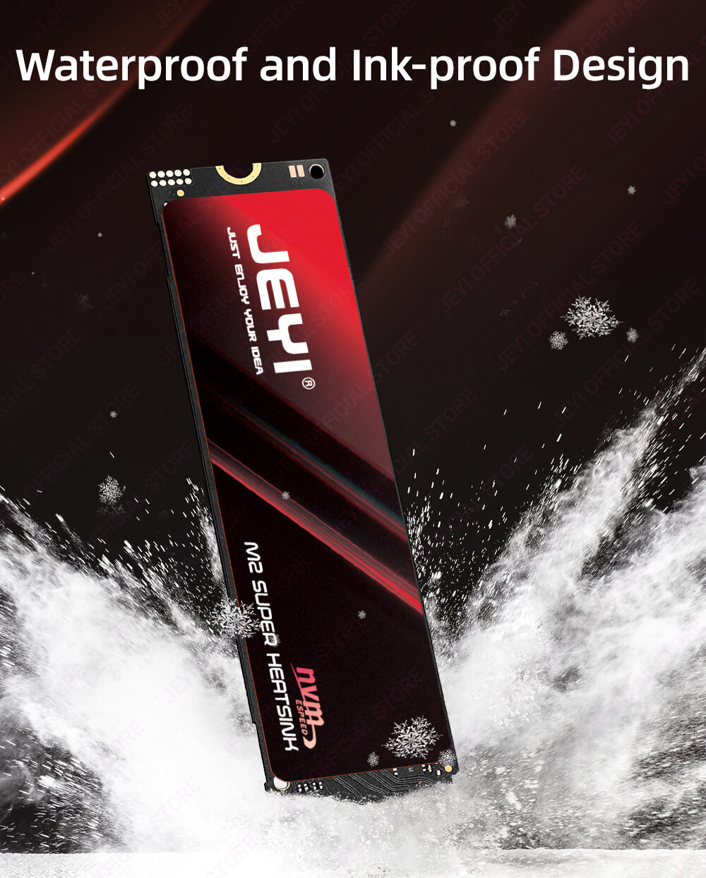 JEYI Graphene M.2 2280 SSD Copper Foil Heatsink for NVMe/SATA SSD-Ultra ...