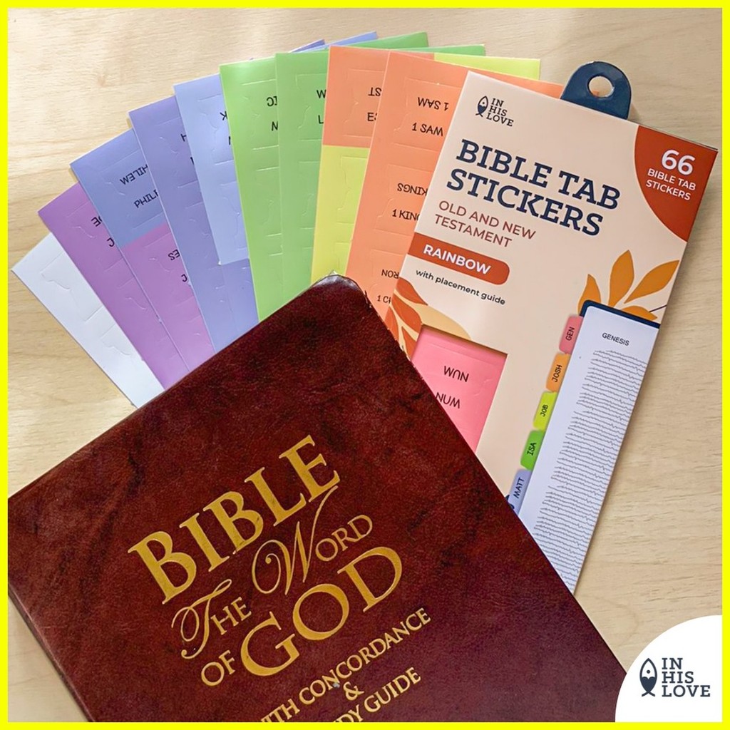 Certified Positive Bible Tab Stickers Old & New testament Set - Plains ...