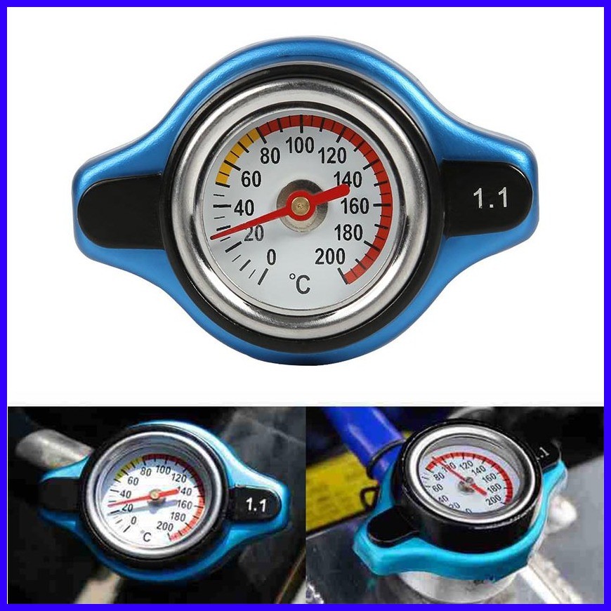 Universal Radiator Cap Tank Cover Water Temperature Gauge 1.1Bar Cover ...