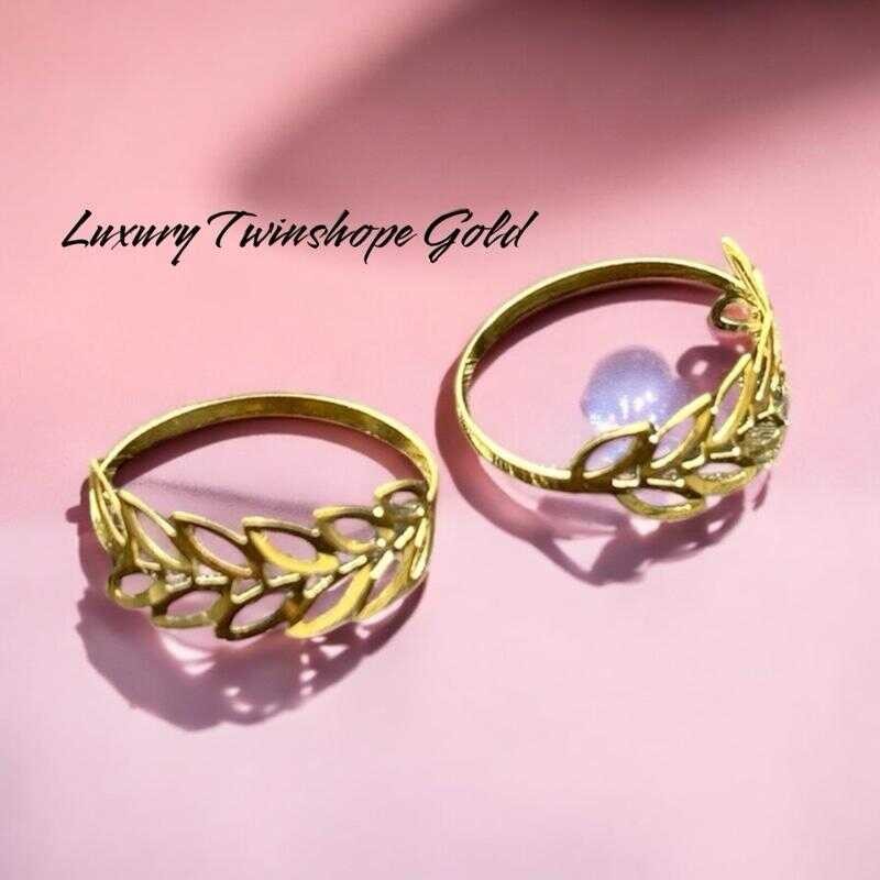 Palay Damascus Gold Minimalist Ring | Shopee Philippines