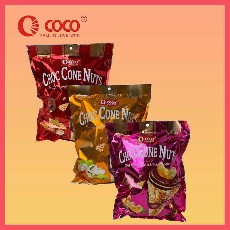 COCO Nut Chocolate Crisp Cones |Choc Cone Nuts 300G |Cashew/Pistachio ...