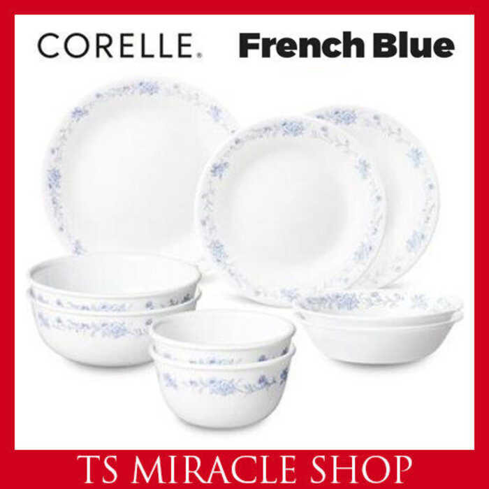 100% Real Delivery Corelle Korea French Blue Tableware 9P Set For 2 ...