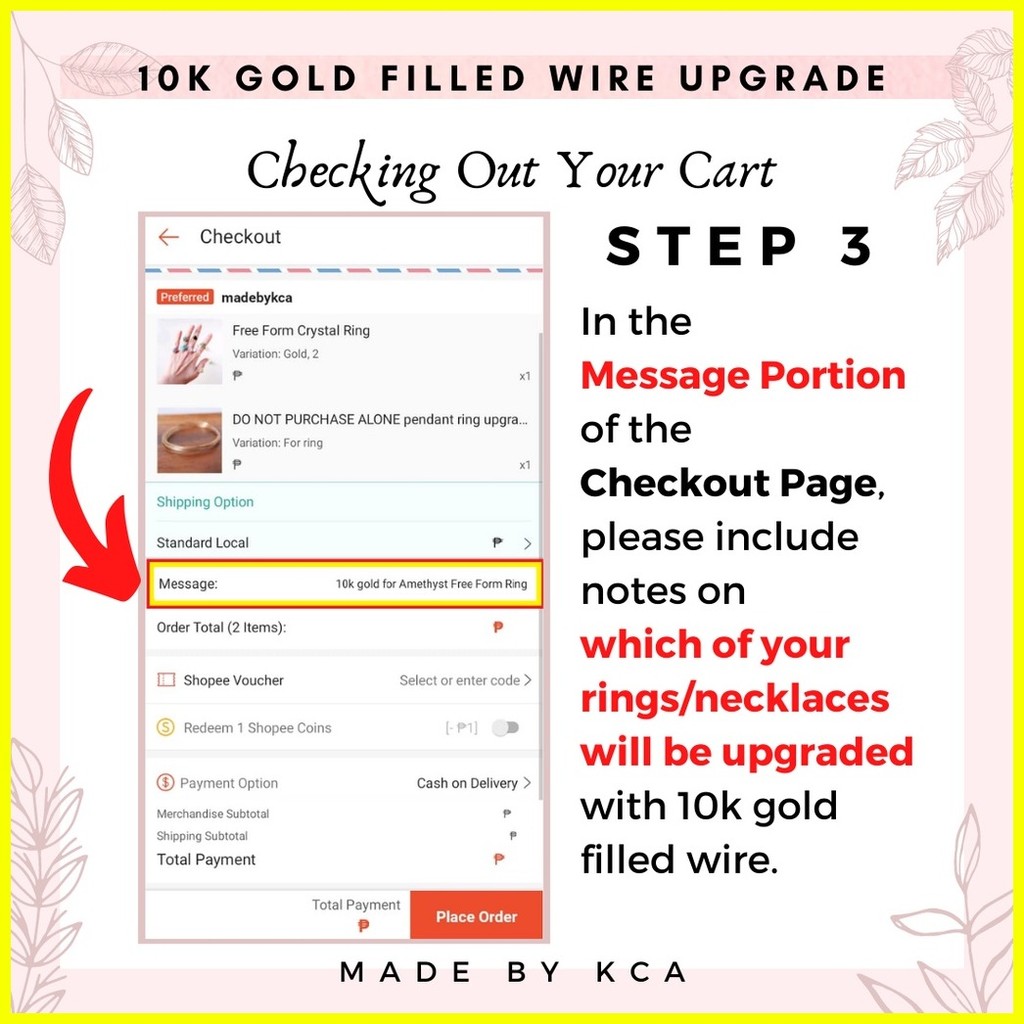 DO NOT PURCHASE ALONE pendant ring upgrade 10k gold filled wire ...