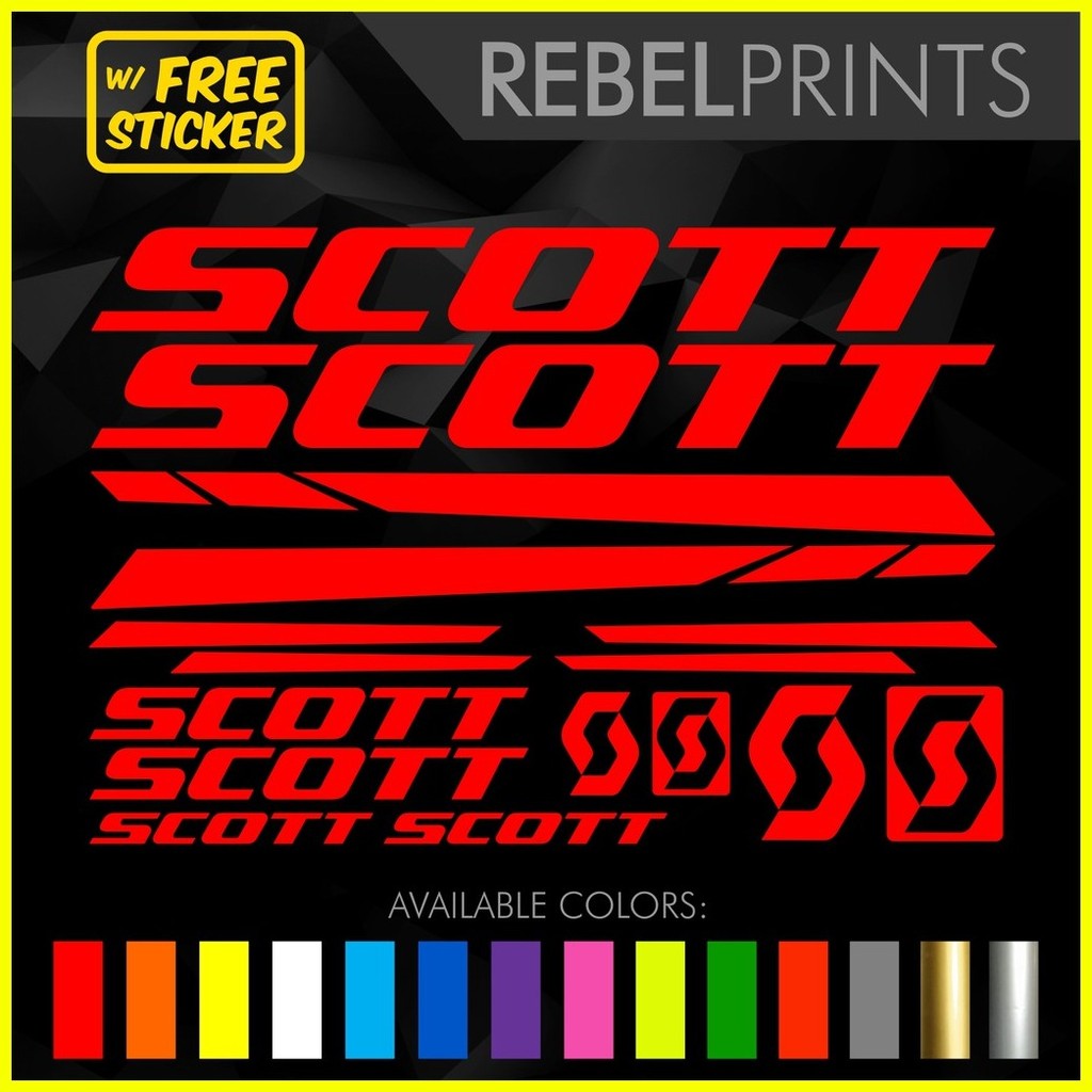 SCOTT Bike Frame Sticker Decals Vinyl for Mountain Bike and Road Bike ...