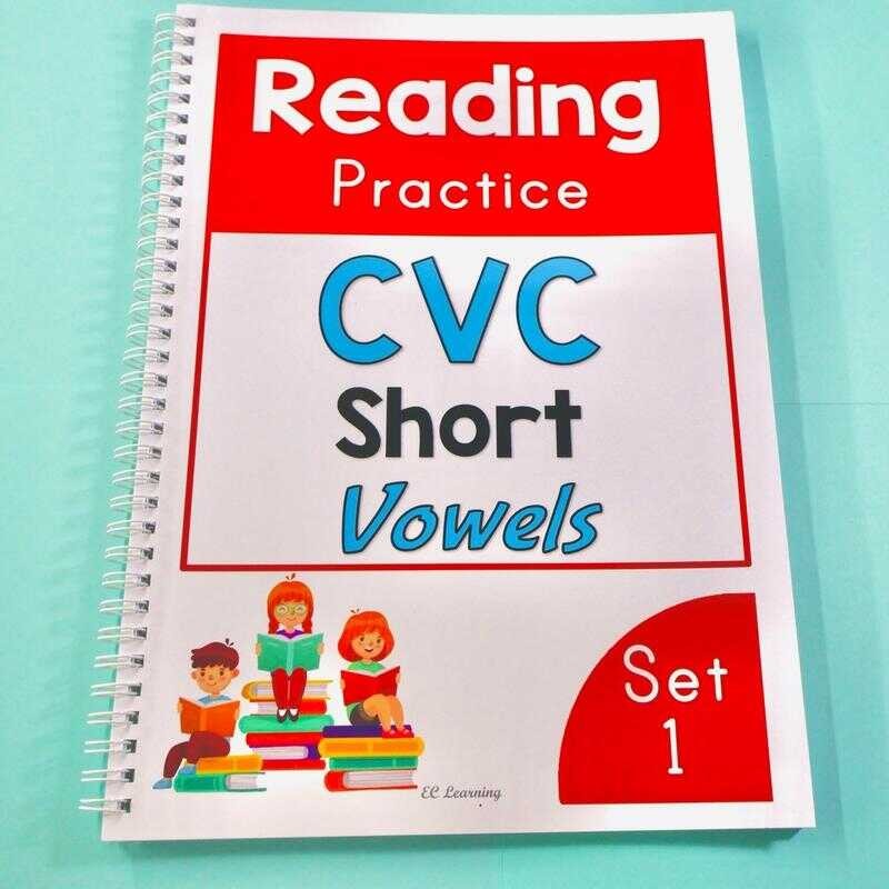 CVC Set 1 Short Vowels Reading Practice (Consonant-Vowel-Consonant ...