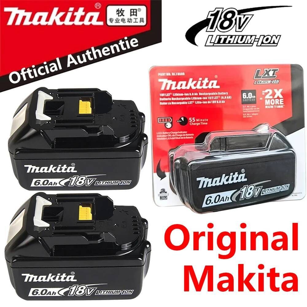 Makita Original 6.0Ah Rechargeable Power Tools Battery 18V makita with LED Li-ion Replacement L ...