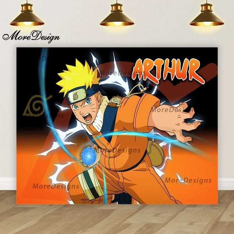 Banner Naruto Boys Photo Backdrop Kids Birthday Party Decoration Hot ...