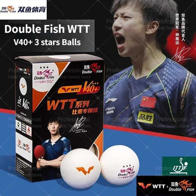 Original WTT 3 Star Table Tennis Ball (Wtt Official Ball) Double Fish 3-Star Ping Pong Balls ...