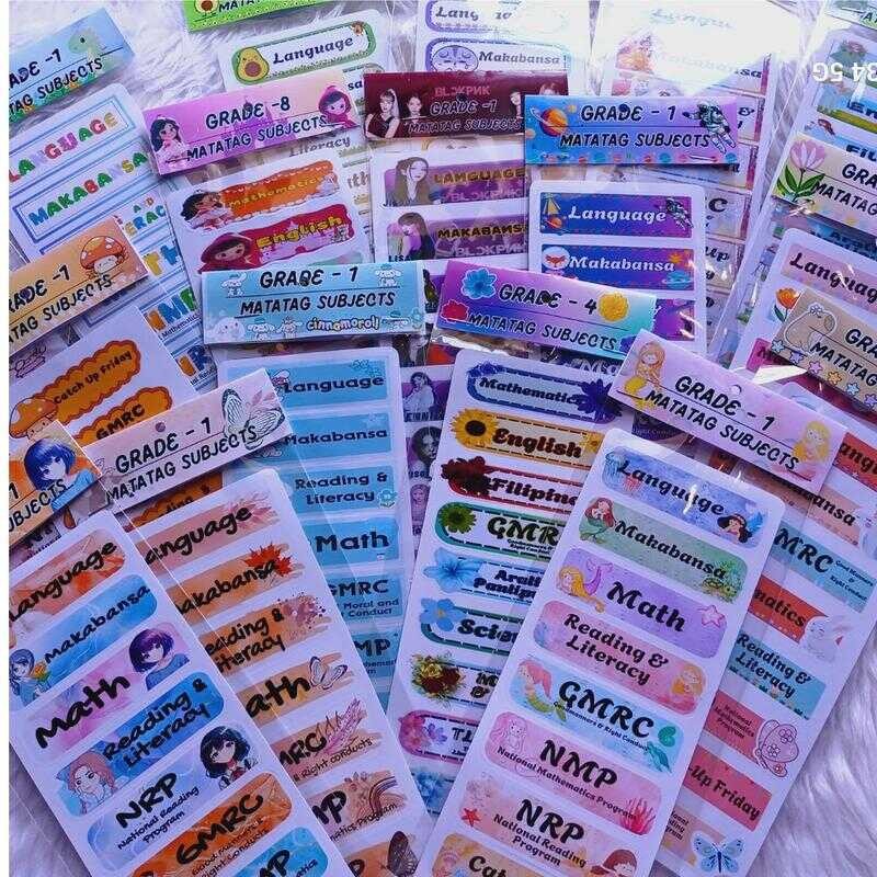 SUBJECT STICKER MATATAG CURRICULUM WITH DIFFERENT CHARACTERS | Shopee ...
