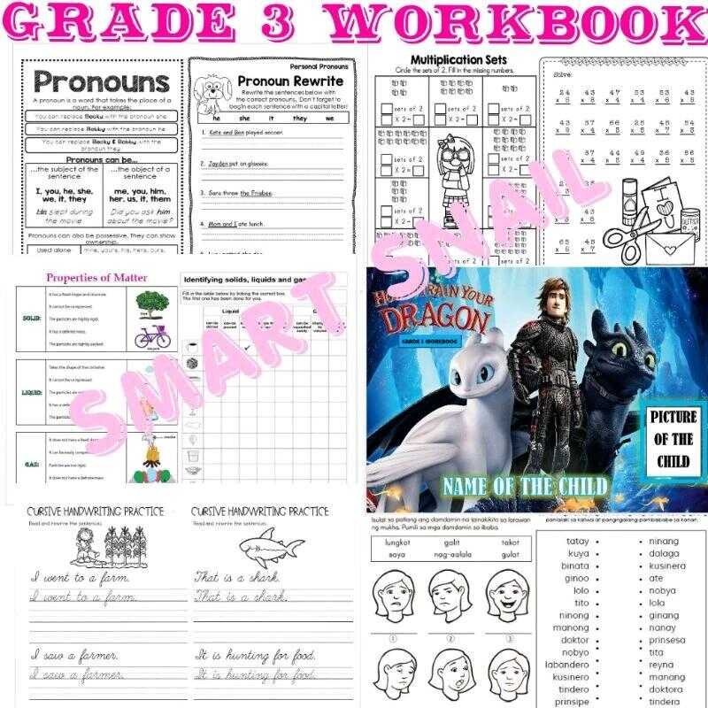 Grade 3 Workbook (English, Writing, Filipino, Math & Science) | Shopee ...