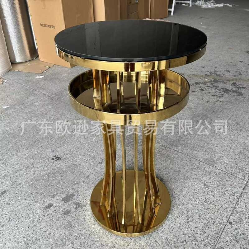 AA Stainless Steel Titanium Plated Cocktail Banquet Table Outdoor Hotel ...
