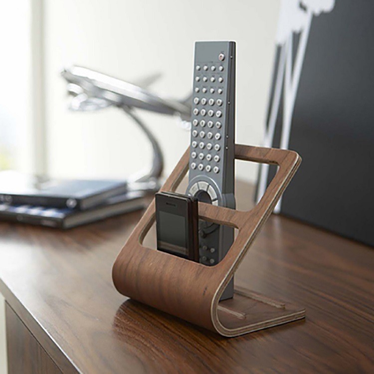 Japanese Simple Solid Wood Remote Control Stand Desktop Phone Stand ...