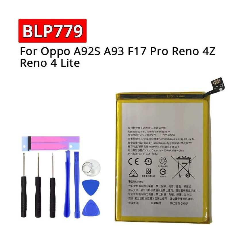 98 For 1 Oppo A92s A93 F17 Pro Reno 4Zreno 4 Lite Blp779 4000Mah ...