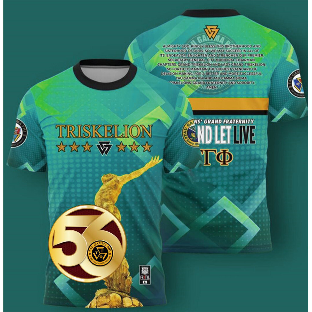 0a85f8a 56th anniversary triskelion tshirt S-5XL fully sublimated tau ...