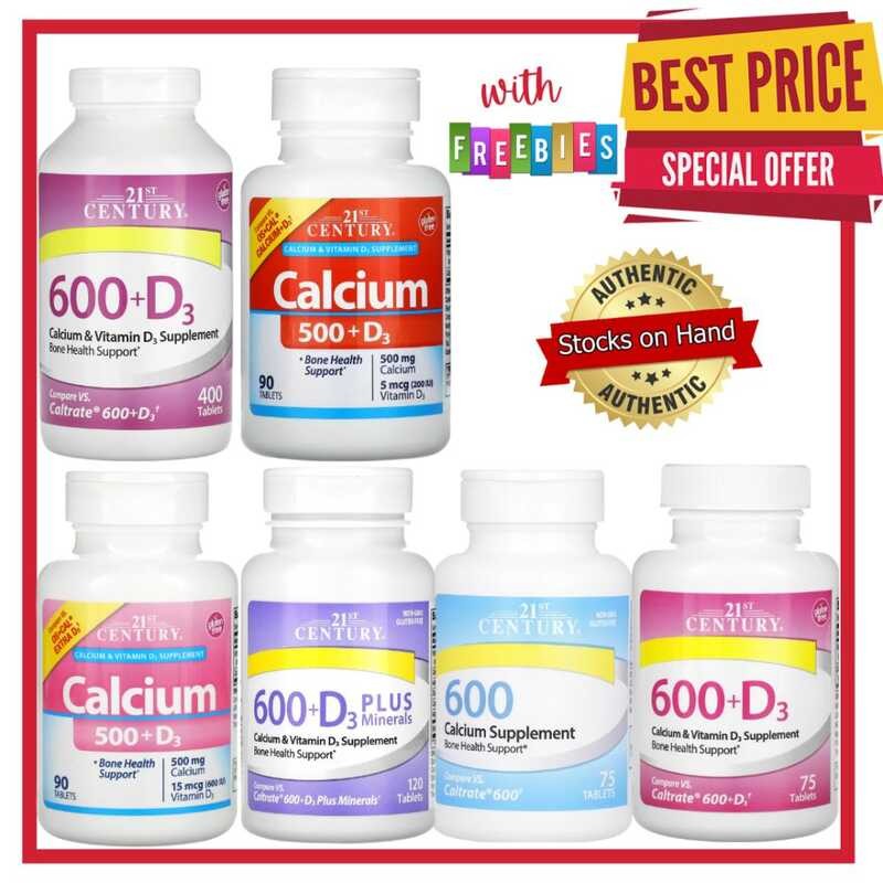 21St Century, Calcium 600+D3 And 500 + D3, 75 / 90 400 Tablets 607 ...