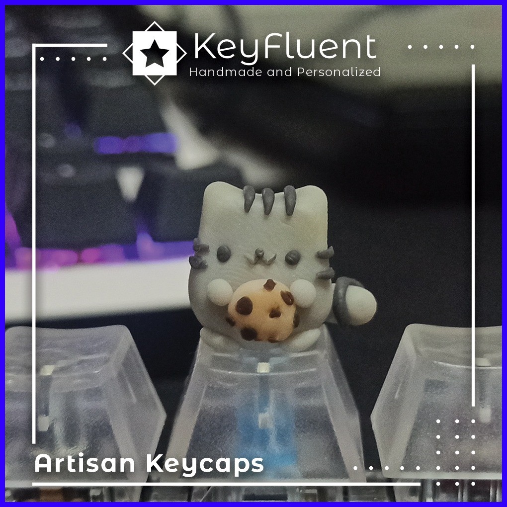 Pusheen Polymer Clay Charm DSA Profile Artisan Keycap | Shopee Philippines
