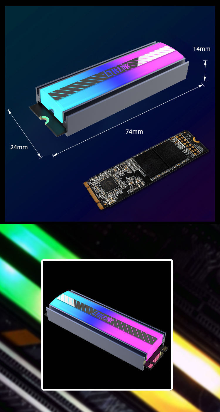 TEUCER M.2 SSD NVME Heatsink 2280 Solid State Disk Drive Radiator ...