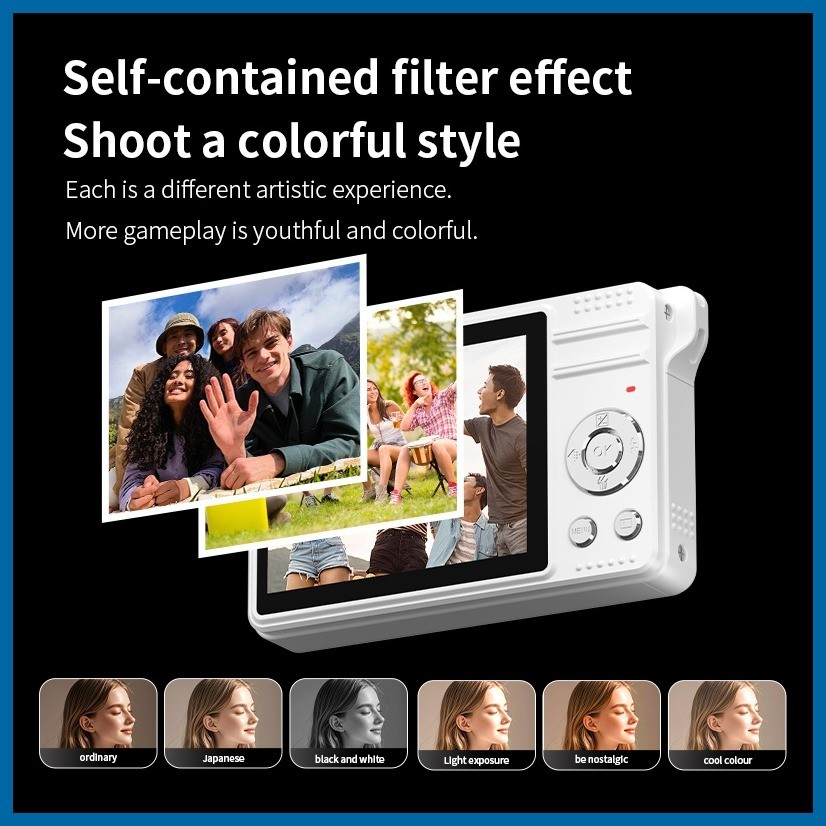 ☮ GIFT 4K digital camera Autofocus camera 2.4-inch IPS display, video ...