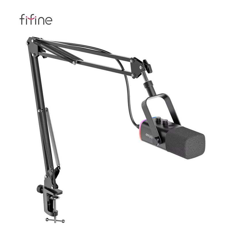Fifine Amplifier AM8T Boom Grooving Blade Arm Microphone Kit ...