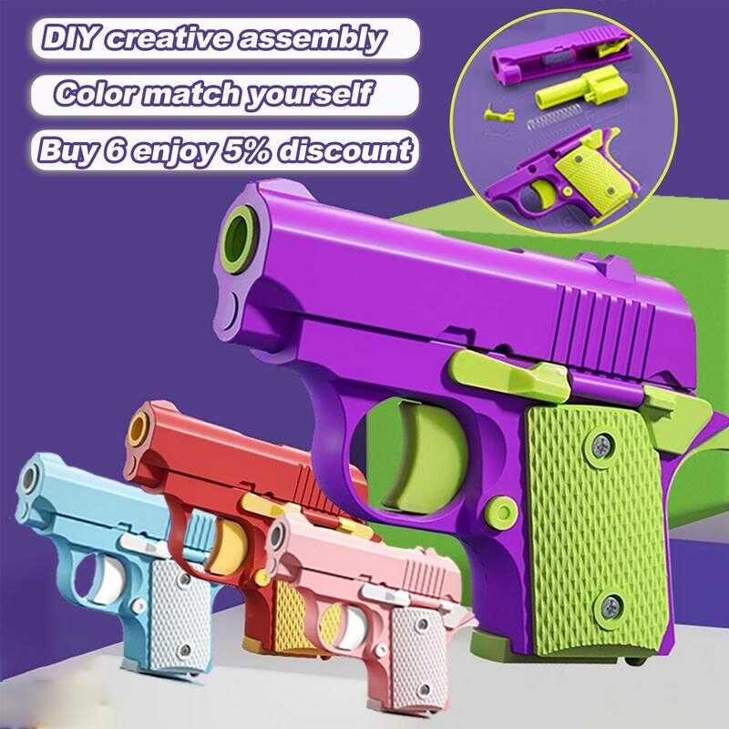 Mini Turnip Toy Gun Model Dismantling And Reassembly 3D Gravity ...