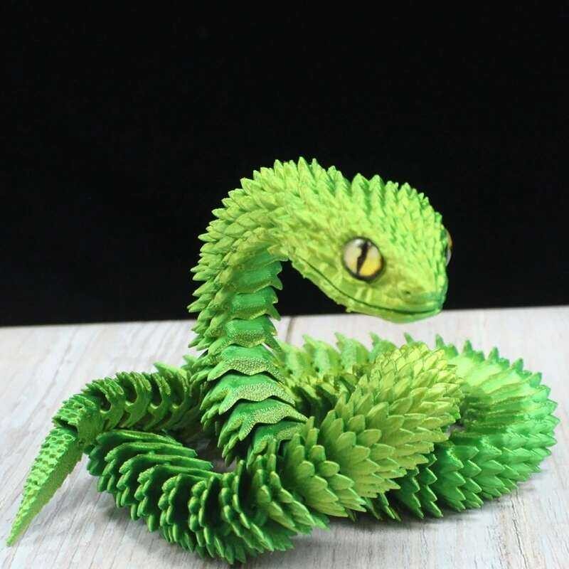 Snake Simulation Model 3D Printed Snake Movable Joint Figurine Flexible ...