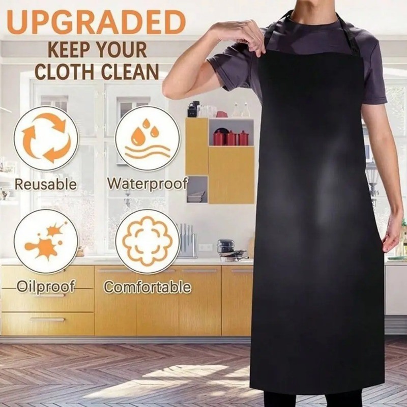 Leather Apron Waterproof Oil Proof Aquaculture Extended PU Thickening ...