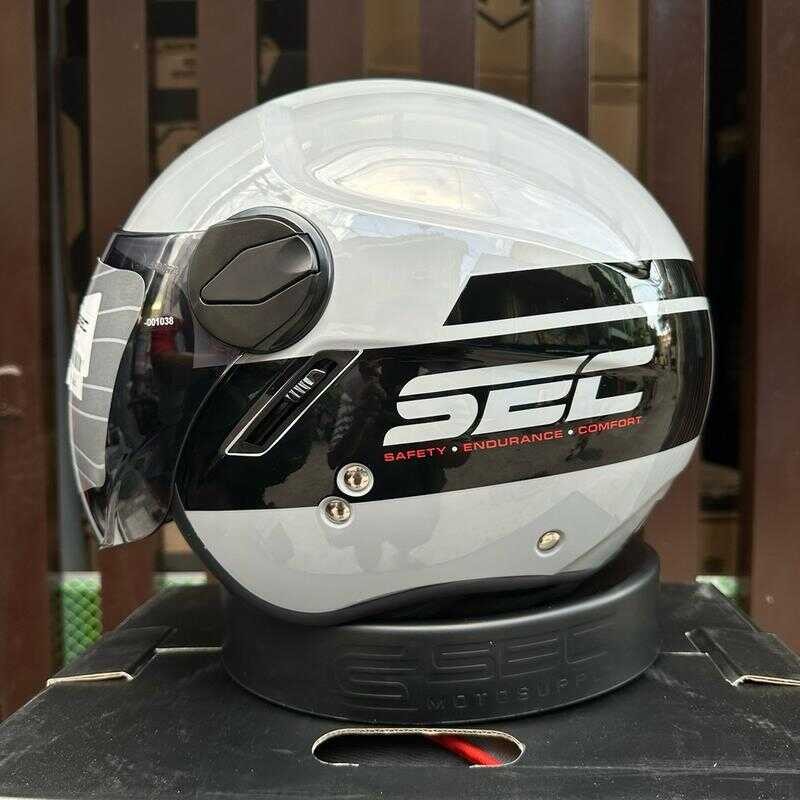 SEC Half Face Classic Helmet Moon Dual Visor | Shopee Philippines