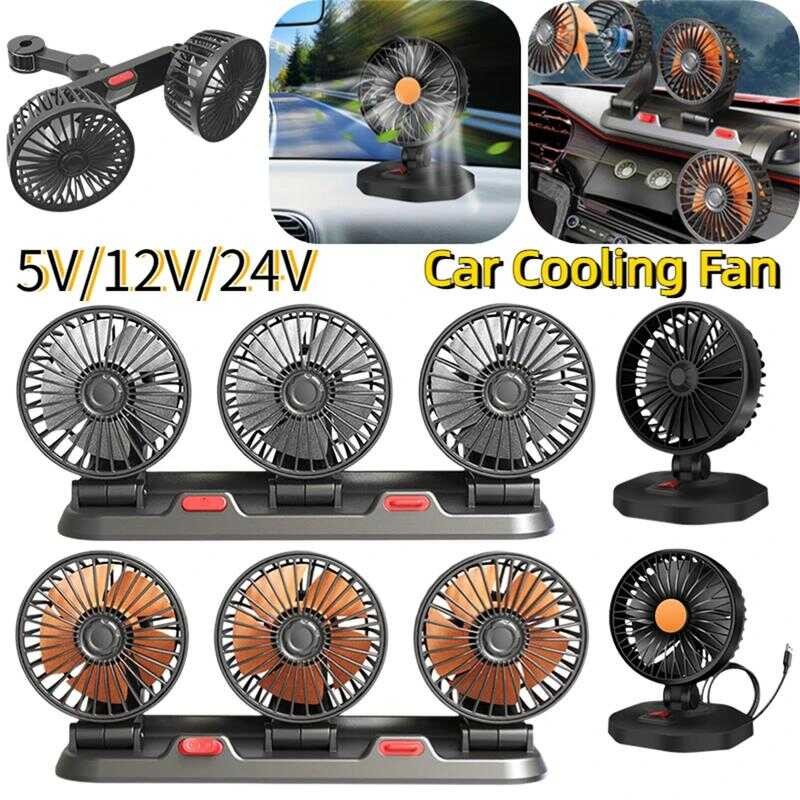 AVL Car Fan With Parking Number Plate, Dual Head Fan, 3-Speed ...