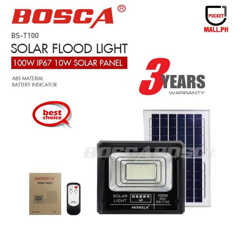 BOSCA Solar Light Bs-T Series 30W/50W/100W Solar Led Outdoor Flood ...