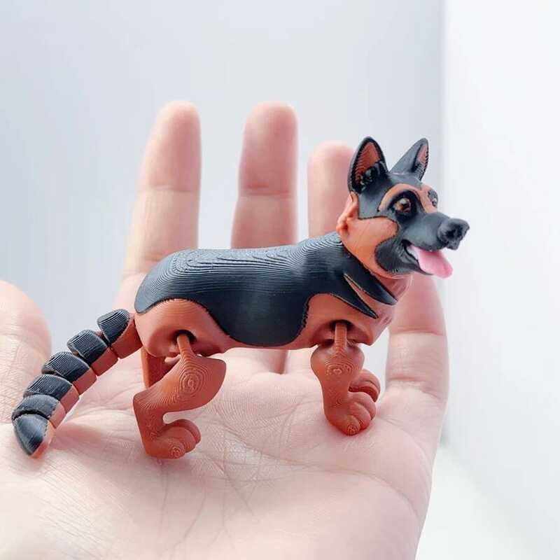 3d Printed Cute German Shepherd Model Limbs, Plastic Animal With ...