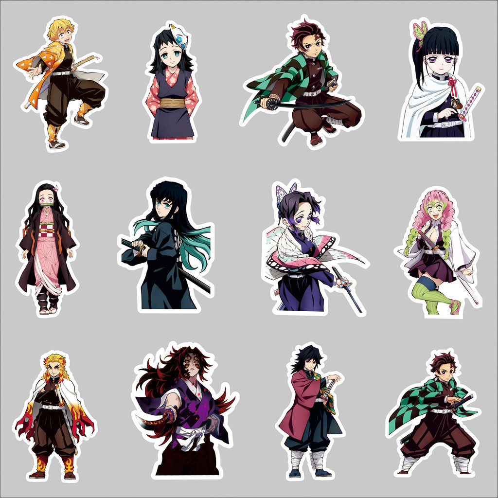 Demon Slayer Hashira Sticker Set (75/82Pcs) - Monochrome Demon Slayer ...