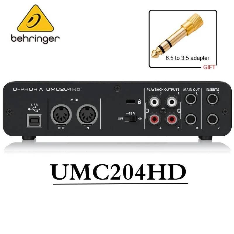 UMC204HD/UMC202HD/ Behringer UMC22 Audio Interface Recording ...