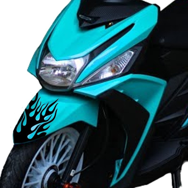 Honda Click Burning Fire Sticker Decals for Motorcycle Waterproof ...