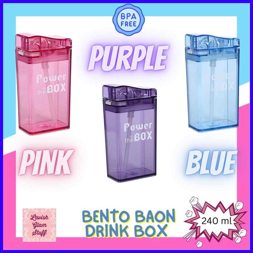 Original Bento Baon Sippy Drink Box: BPA-Free Water Bottle with Soft ...