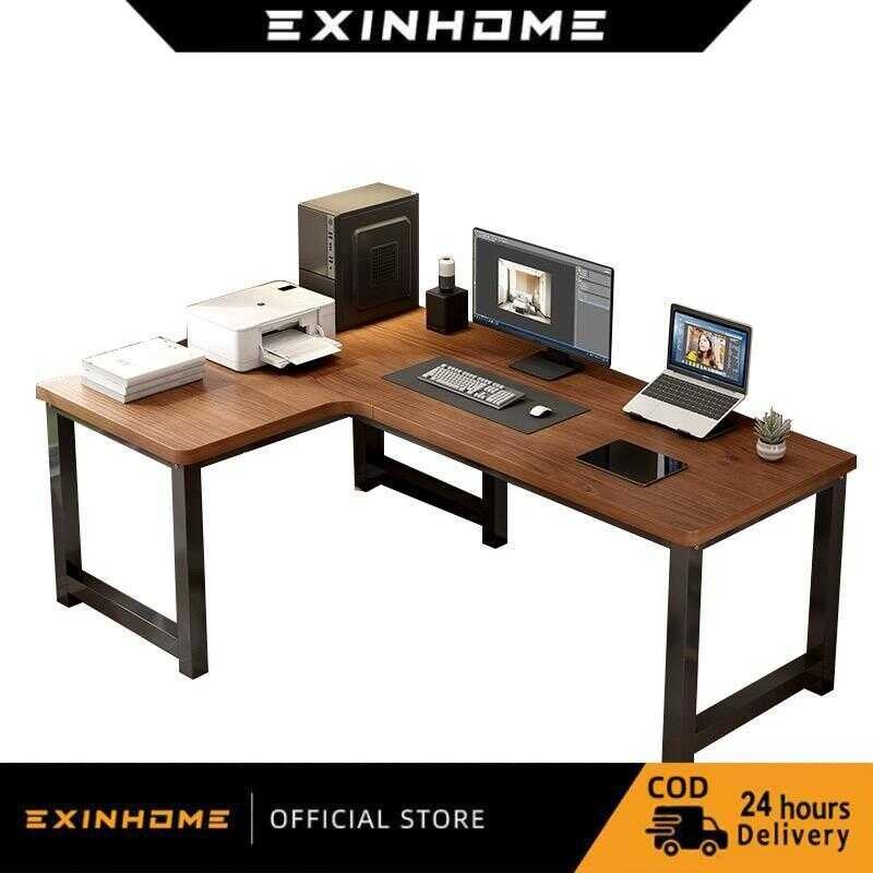 Exinhome-Corner Desk Office Table L Shape Left And Right Computer ...