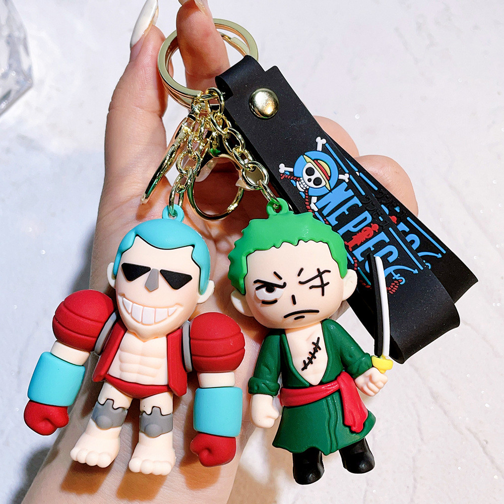 【12-hour Shipping】New ONE PIECE Keychain Luffy Nami Sanji Zoro Franky ...