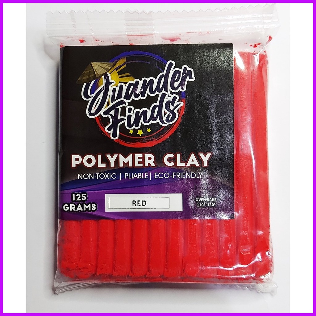 125 Grams Polymer Clay Modelling Diorama Clay Red Tones wine rose red ...