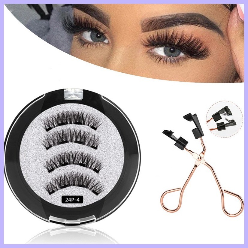 ⊗ ♞,♘【SUN】Glue Free Magnet Eyelash 3D Natural Extended Eyelashes ...