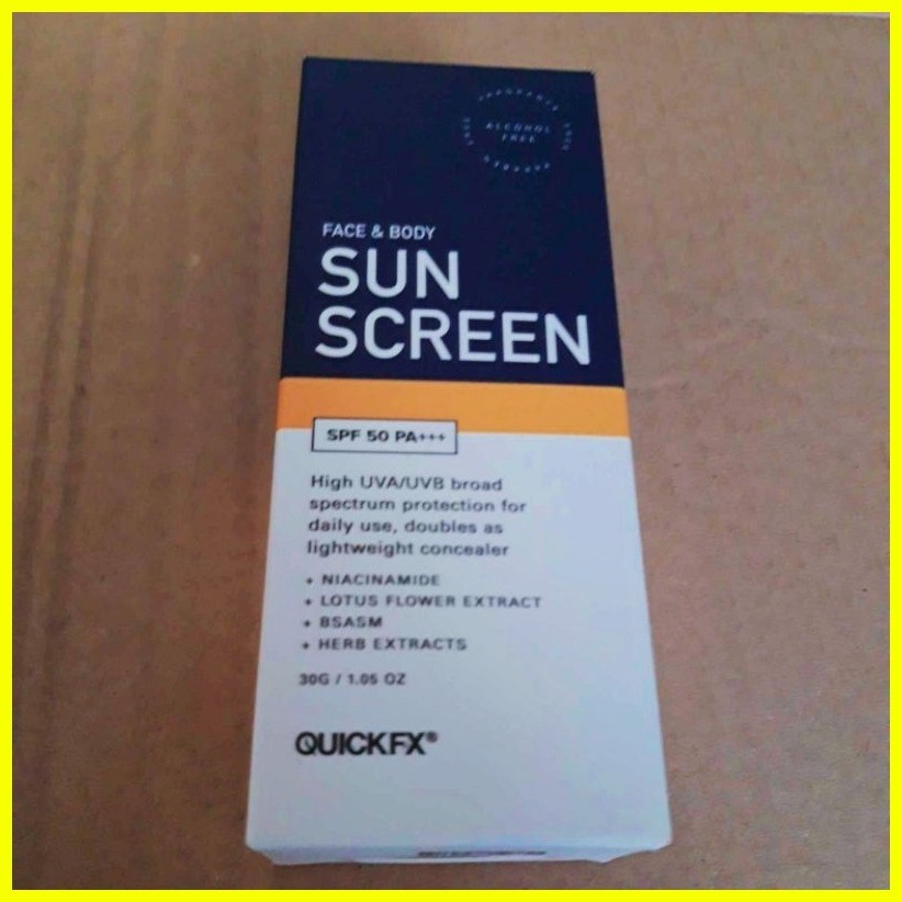 QUICKFX Face and Body Sunscreen SPF 50 PA+++ 30g | Shopee Philippines
