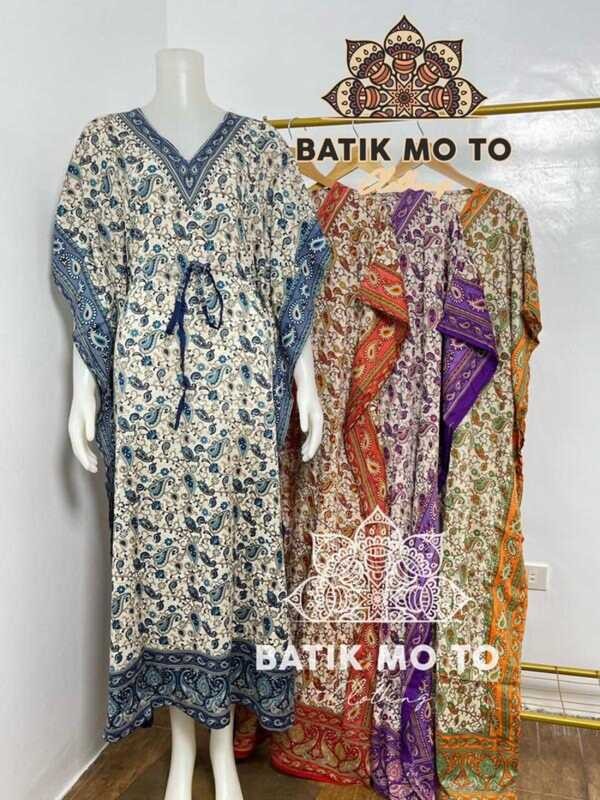 BATIKMOTO KAFTAN LONG DASTER COVERUP DRESS MADE IN INDONESIA Casual ...