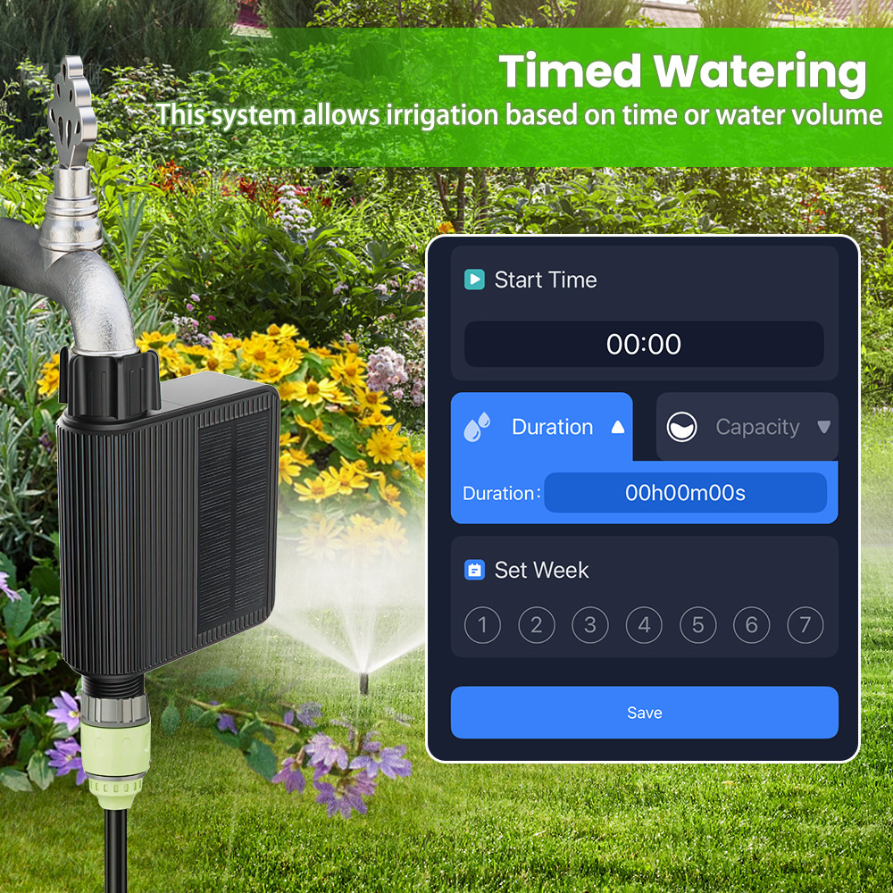 WiFi Solar-powered Smart Water Valve Remote Control via APP Precise ...
