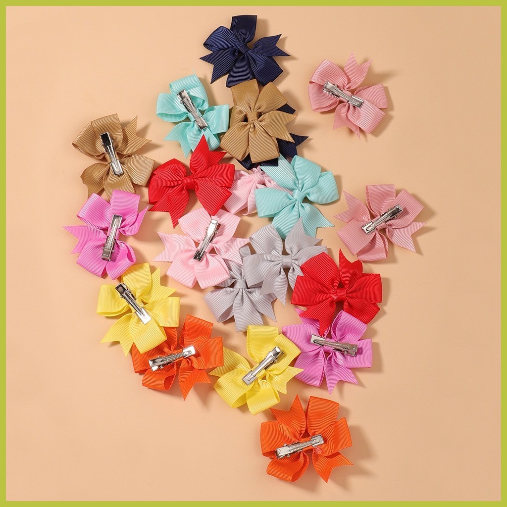 10pcs/set Multi Style Grosgrain Ribbon Hairpins for Baby Girls Handmade ...