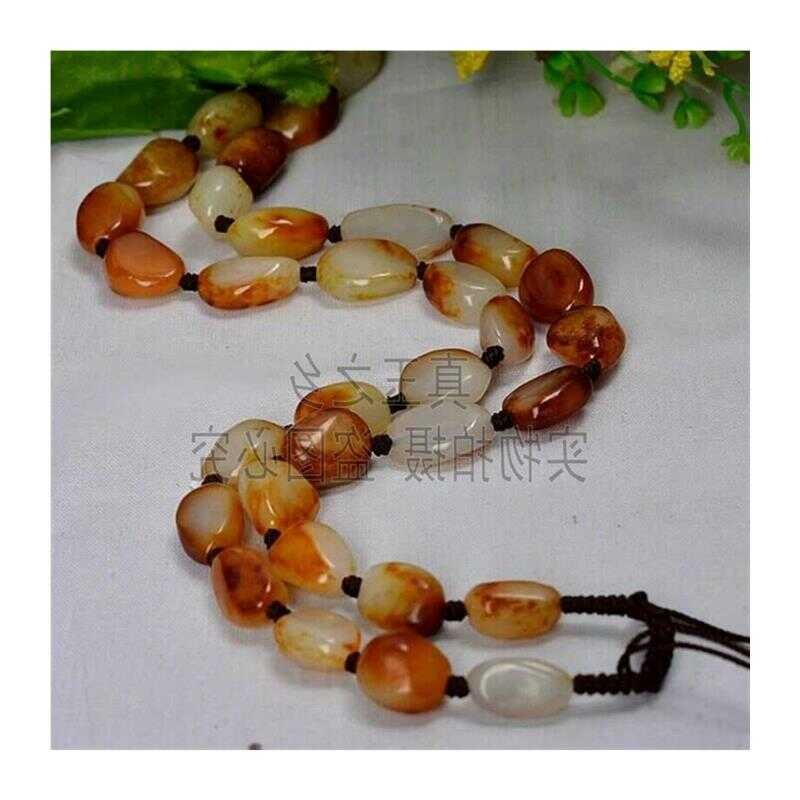 Hetian High-end Xinjiang Jade Seed Bracelet Raw Stone Red Skin White ...