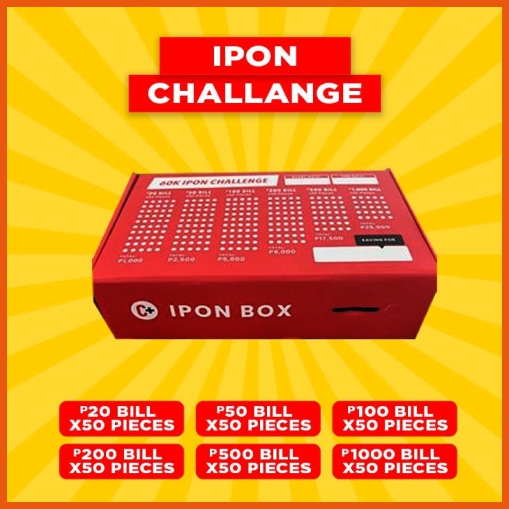 Saving money bucket 60k Ipon Box Ipon Challenge Savings Box by Chinkee ...